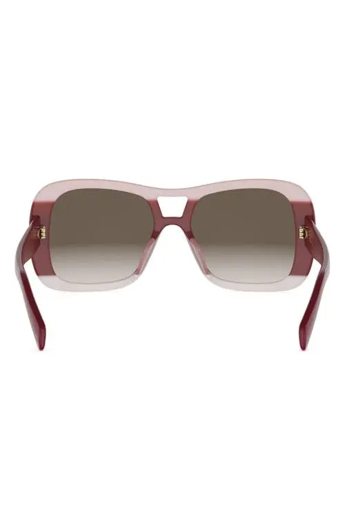 Celine Triomphe 55mm Gradient Pilot Sunglasses - Pink/other/gradient Brown