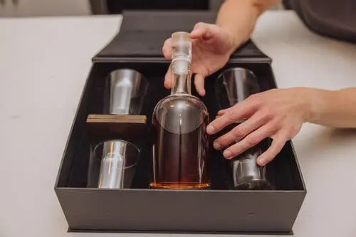 Legacy Ambassador Whiskey Box With Decanter And 4 Lowball Glasses
