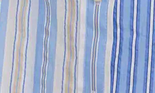 Foxcroft Meghan Mix Stripe Seersucker Button-up Shirt - Blue Multi