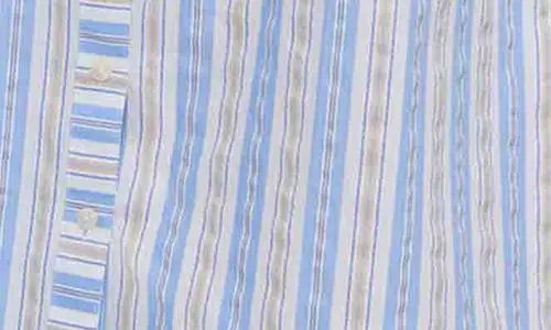 Foxcroft Esther Belted Stripe Cotton Shirt Dress - Blue Multi