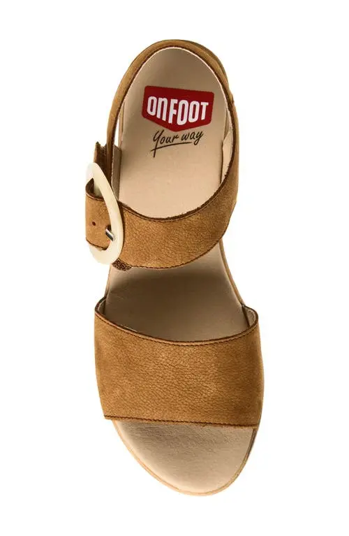ON FOOT Boticelli Platform Sandal - Tobacco