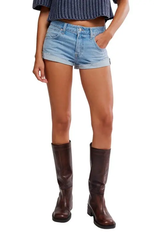 Free People Cali Cuffed Low Rise Denim Shorts - Mojave