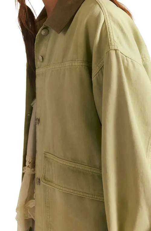 Free People Canvas Chore Jacket - Washed Sage
