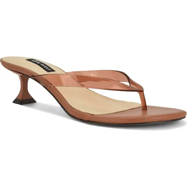 Nine West Crisee Kitten Heel Flip Flop - Light Brown