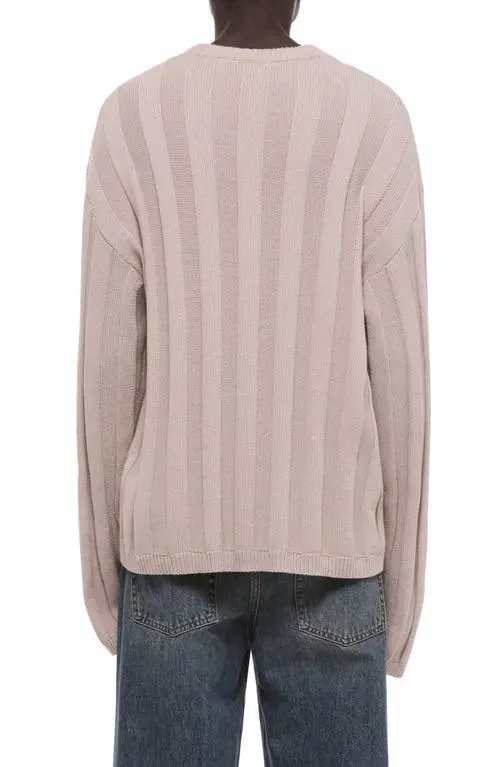 Helmut Lang Oversized Ribbed Crewneck Sweater