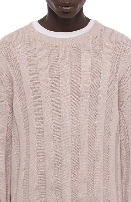Helmut Lang Oversized Ribbed Crewneck Sweater