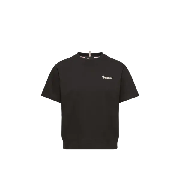 Moncler Logo Cotton T-shirt - Black