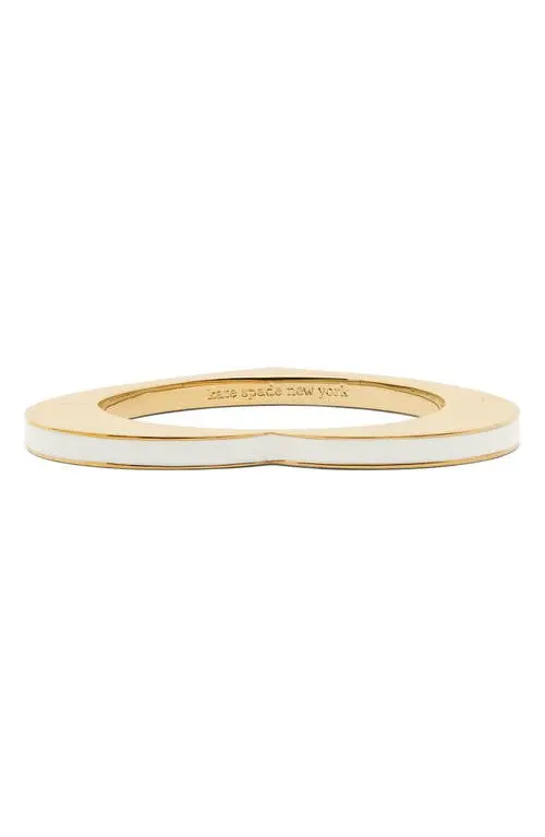 Kate Spade New York Heart Bangle Bracelet - White.