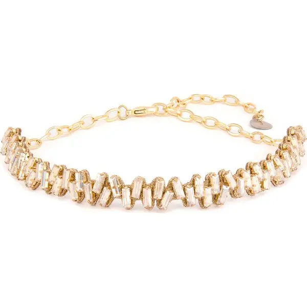 Deepa Gurnani Ilya Choker Necklace - Gold