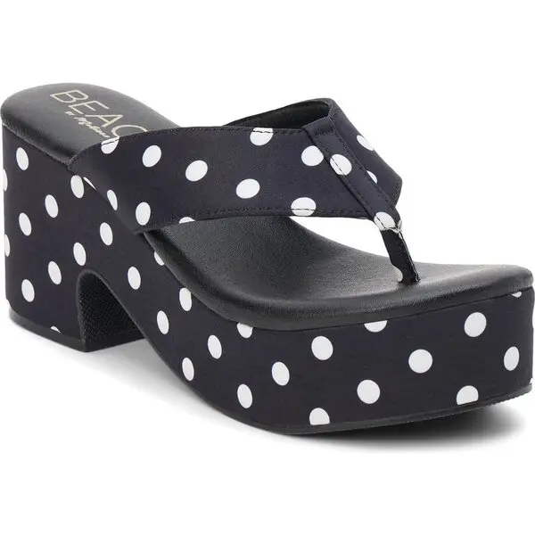 Matisse Bonnie Platform Flip Flop - Black Dot