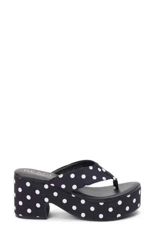 Matisse Bonnie Platform Flip Flop - Black Dot
