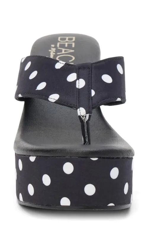 Matisse Bonnie Platform Flip Flop - Black Dot