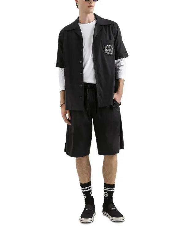 Dolce & Gabbana Regular Fit Drawstring Shorts - Black