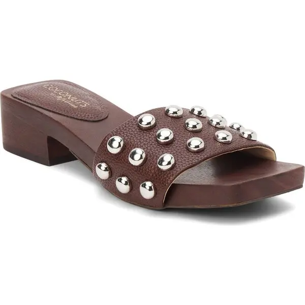 Matisse Fiora Studded Slide Sandal - Choco