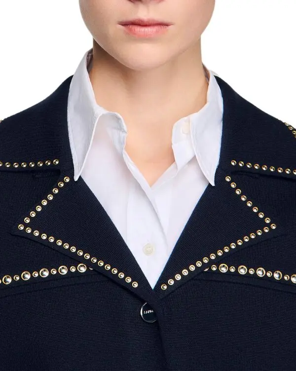 Sandro Studded Cardigan