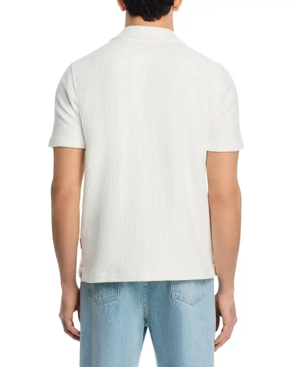 Orlebar Brown Howell Camp Collar Terry Polo Shirt - Thasos Beach