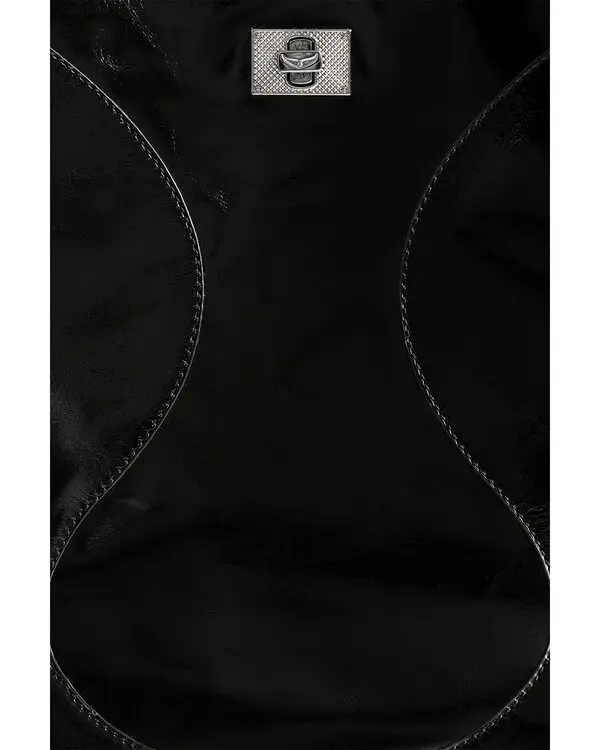 Zadig&Voltaire Jack Vintage Patent Leather Tote - Black