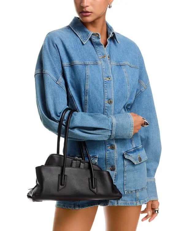 Attico La Passeggiata Small Top Handle Bag - Black