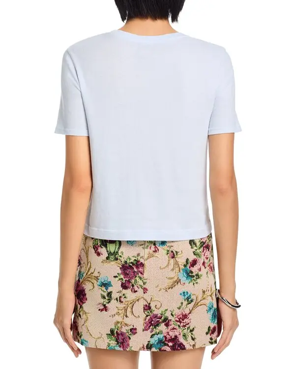 L'Agence Stormy Crop Tee - Pale Mist