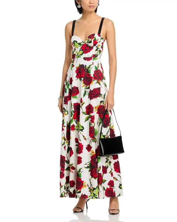 L'Agence Sutton Sweetheart Neck Maxi Dress