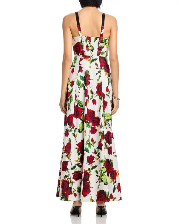 L'Agence Sutton Sweetheart Neck Maxi Dress