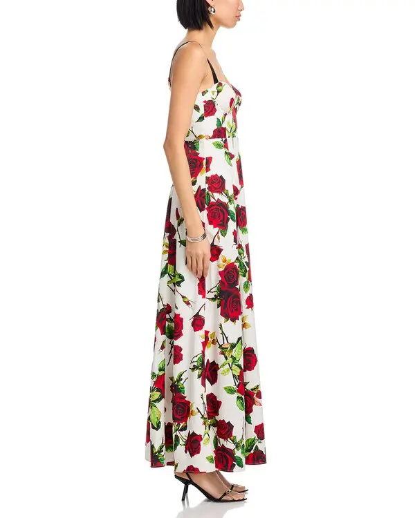 L'Agence Sutton Sweetheart Neck Maxi Dress
