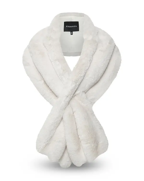 Bcbgmaxazria June Faux Fur Stole - Gardenia
