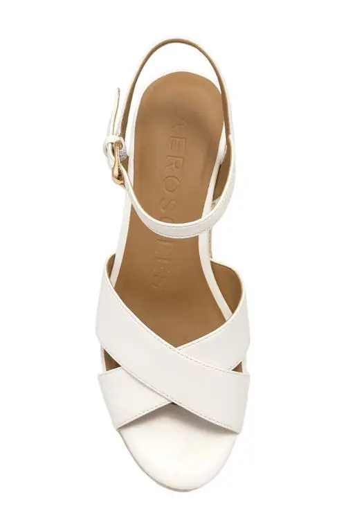 Aerosoles Casarina Platform Wedge Sandal - White