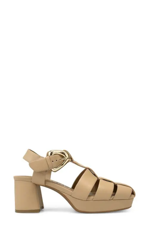 Aerosoles Platform Block Heel Sandal - Beige Bisque