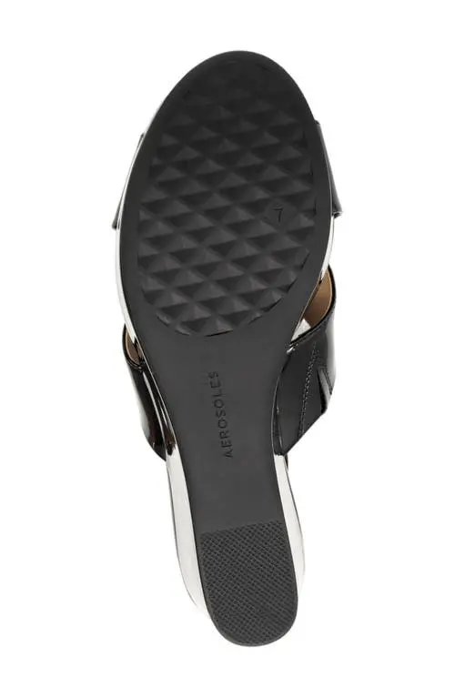 Aerosoles Cruis Platform Wedge Sandal - Black