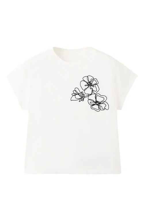 Mango Floral Embroidered T-shirt