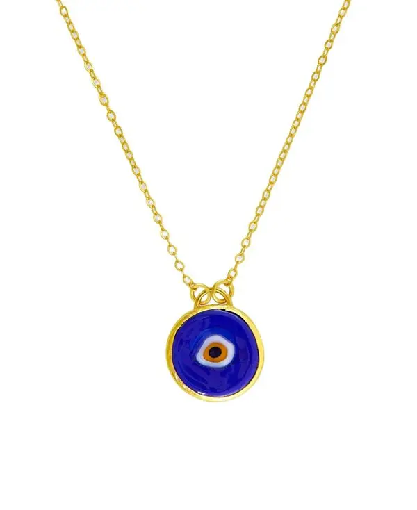 OTTOMAN HANDS Azra Evil Eye Pendant Necklace - Gold