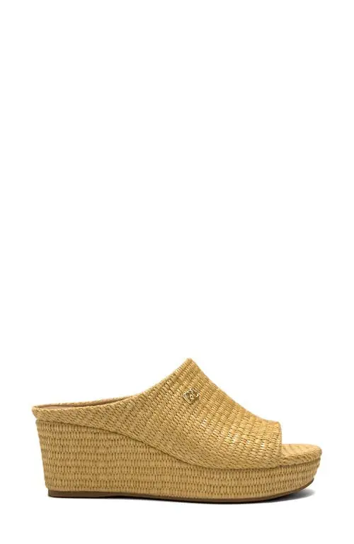 Aerosoles Cafe Woven Wedge Sandal - Natural