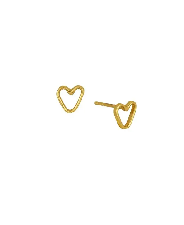 OTTOMAN HANDS Heart Stud Earrings - Gold