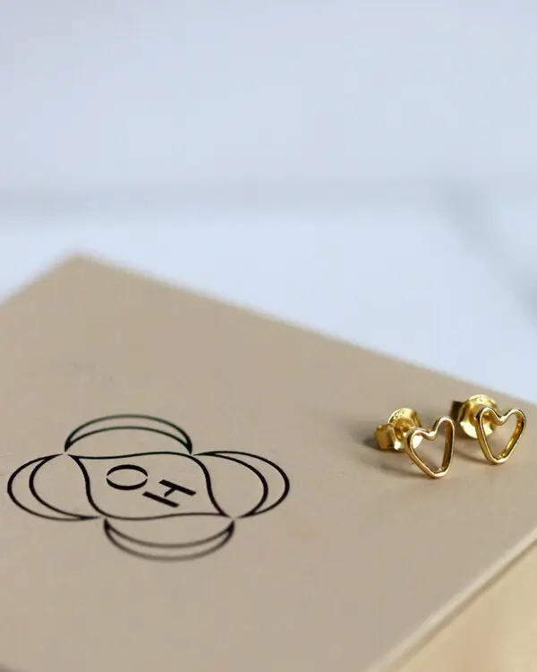 OTTOMAN HANDS Heart Stud Earrings