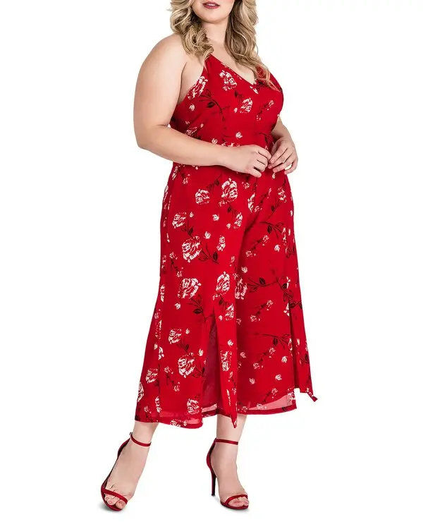 STANDARDS & PRACTICES Floral Halter Capri Jumpsuit