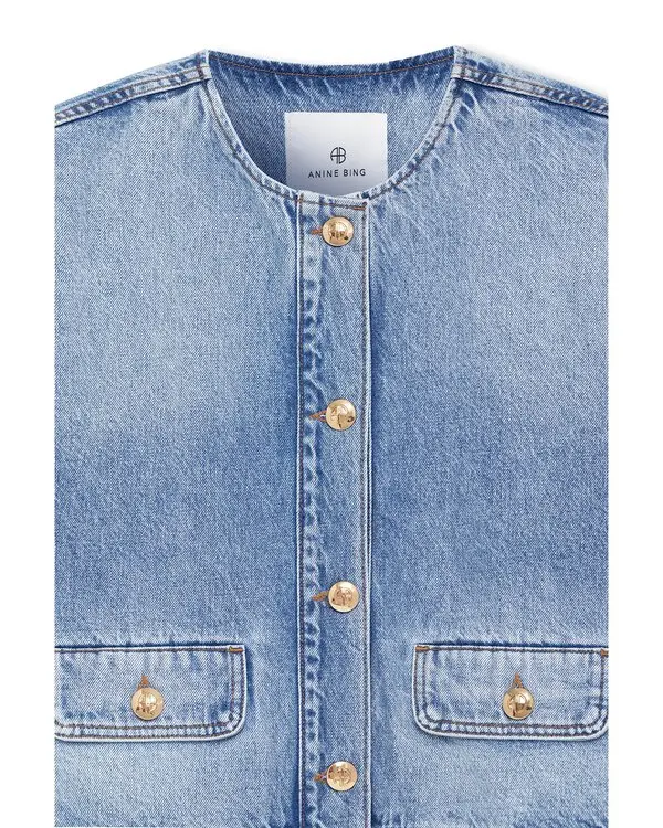 ANINE BING Blanche Jacket - Washed Blue