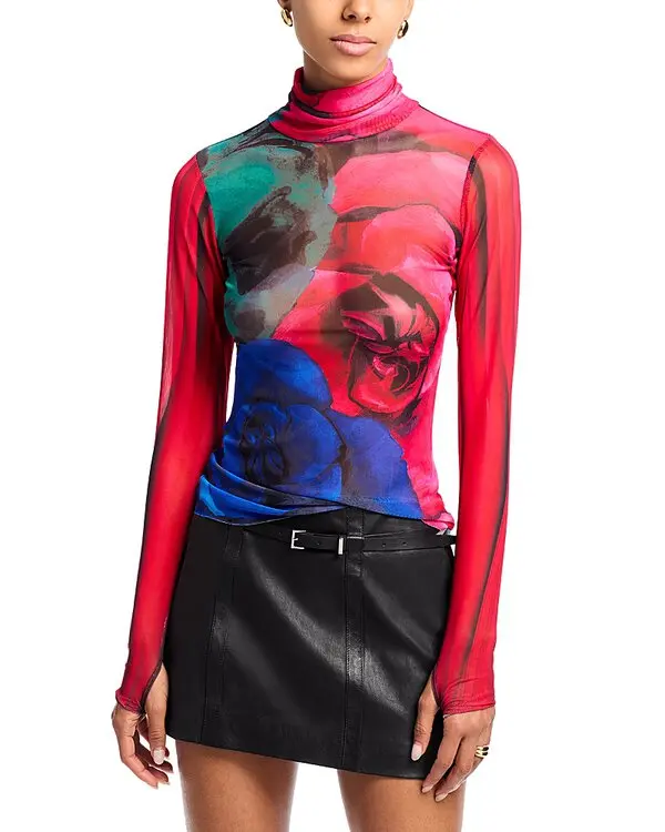 AFRM Zadie Top - Multi Blur Rose