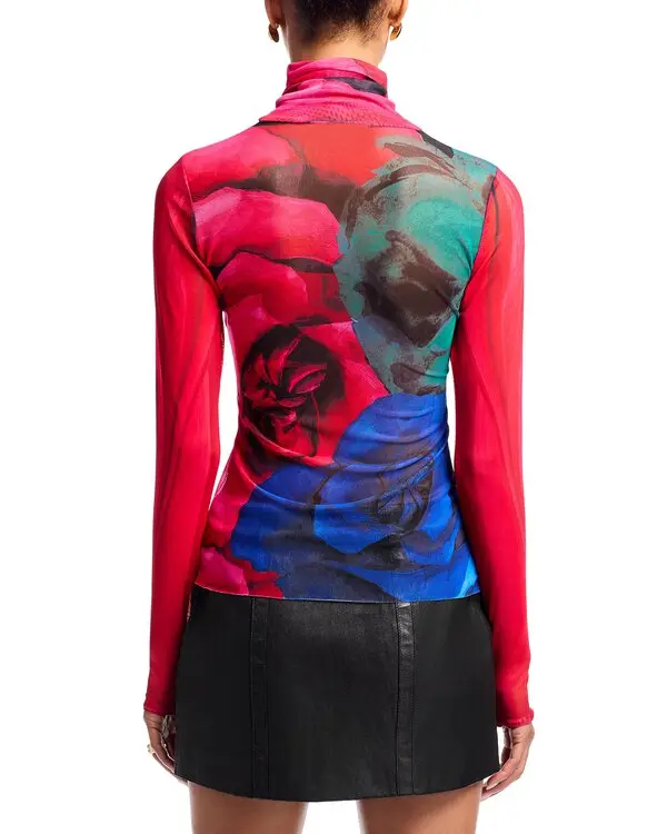 AFRM Zadie Top - Multi Blur Rose
