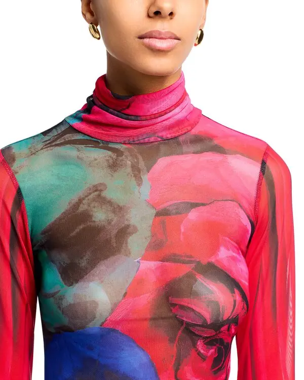 AFRM Zadie Top - Multi Blur Rose