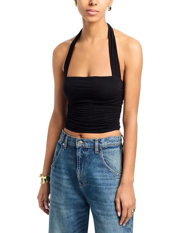 AFRM Aranya Halter Neck Top - Noir