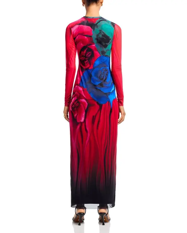 AFRM Didi Floral Maxi Dress - Multi Blur Rose