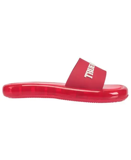 True Religion Logo Strap Jelly Slide - Red