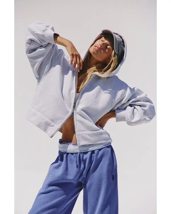 Free People A Cut Above Hoodie - White Heather