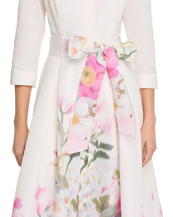 Rickie Freeman For Teri Jon Taffeta Collared Gown