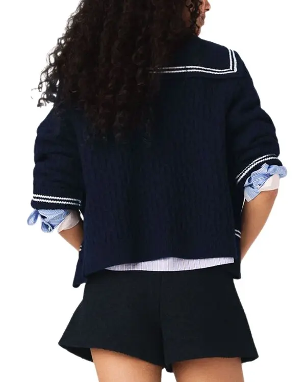 Maje Ivita Tweed Denim Shorts