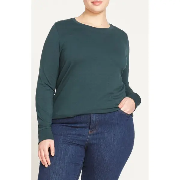Universal Standard Long Sleeve T-shirt - Deep Sea