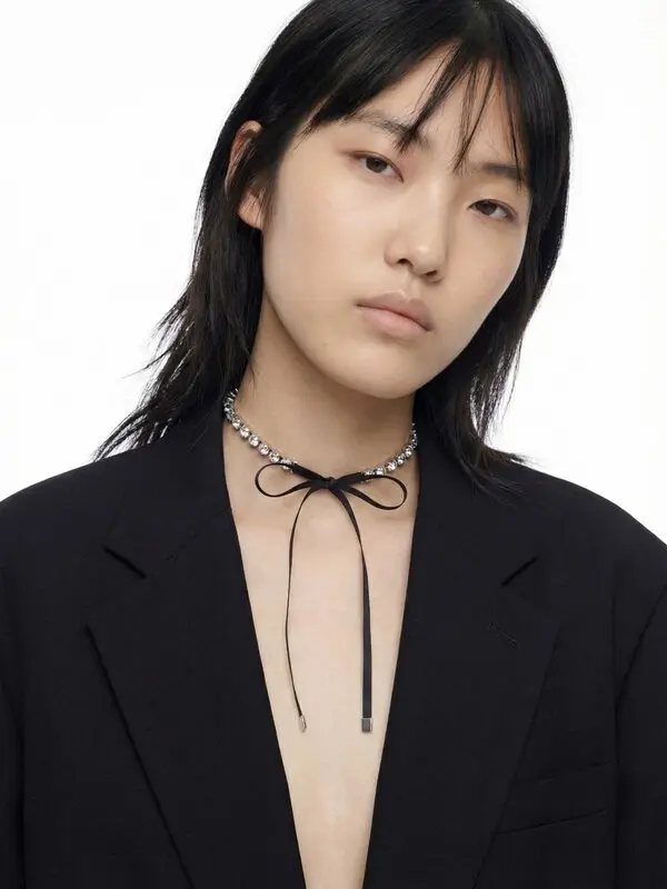 MAISON MARGIELA Strass Bow Necklace