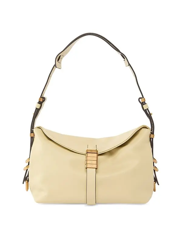 Pinko Mini Leather Saddle Shoulder Bag - Yellow