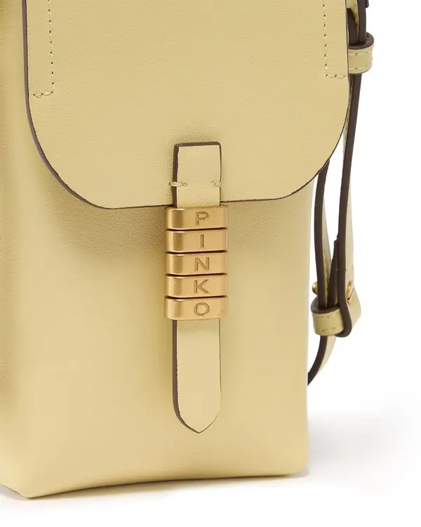 Pinko Saddle Leather Phone Crossbody